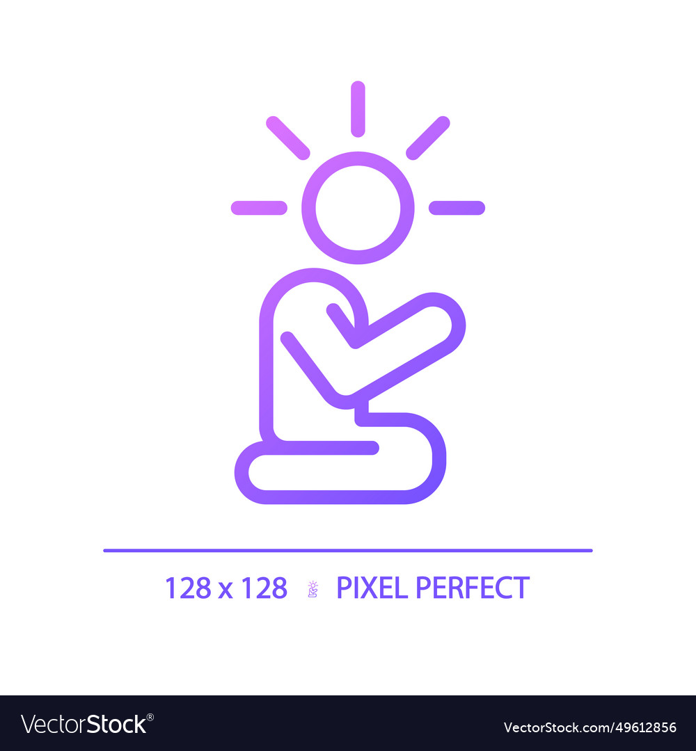 2d thin linear simple gradient relief icon Vector Image