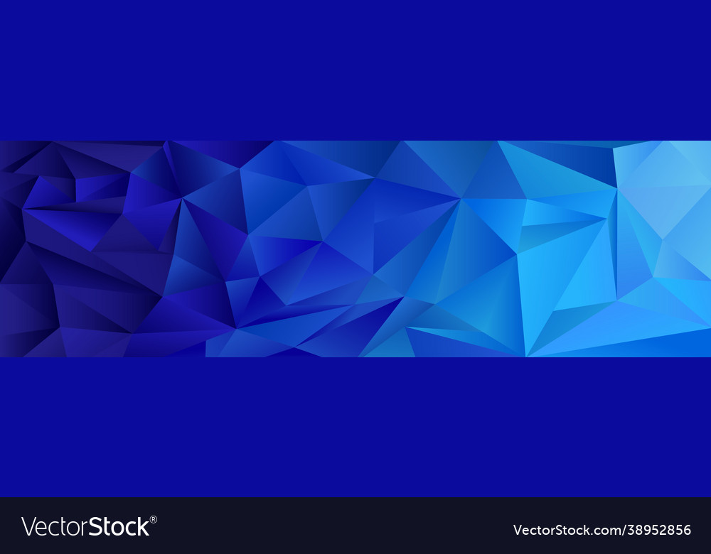 Abstract blue gradient triangles different Vector Image