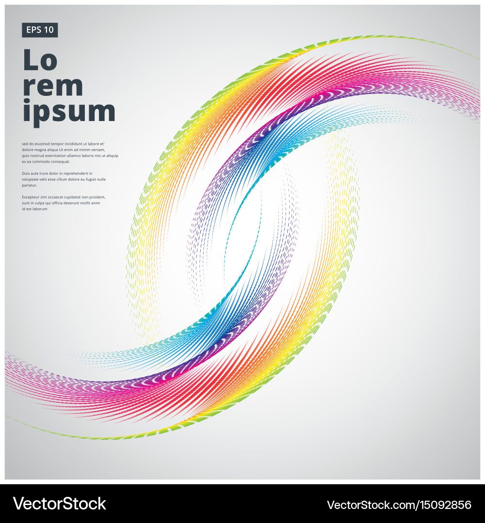 Abstract halftone swirl circle semicircle curve Vector Image