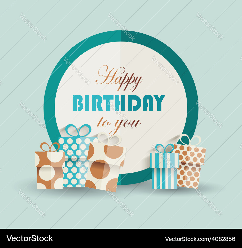 Advertising billboard with gift boxes in vintage Vector Image