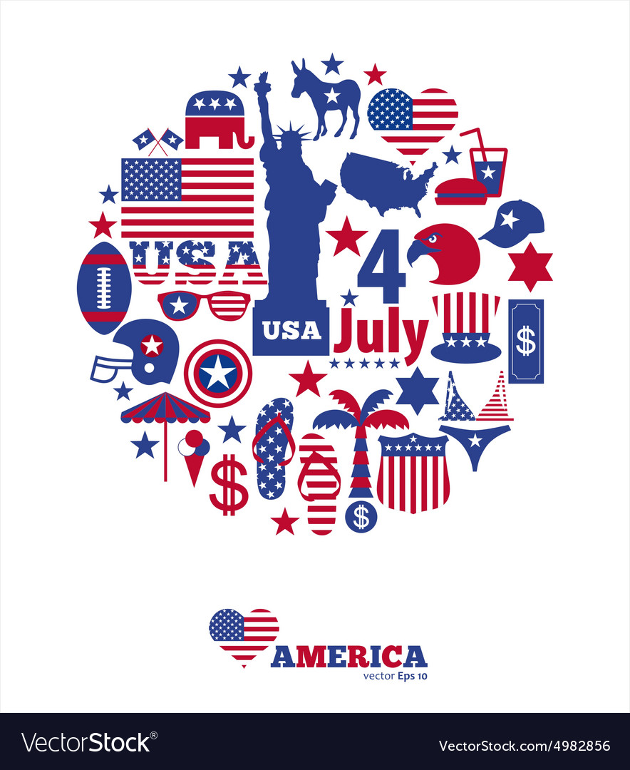 American design elements Royalty Free Vector Image