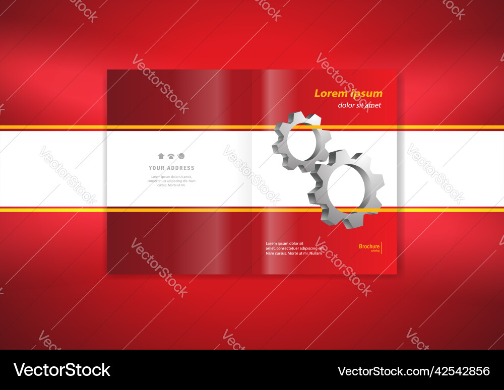 Brochure design booklet template repair service Vector Image