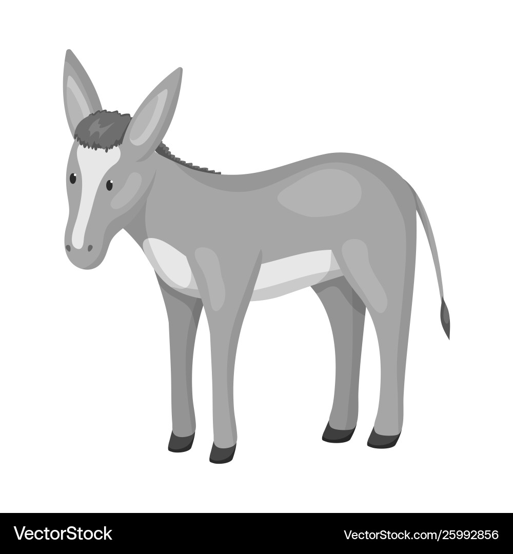 Design donkey and animal sign Royalty Free Vector Image