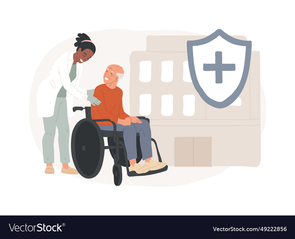 Elderly care isolated concept Royalty Free Vector Image