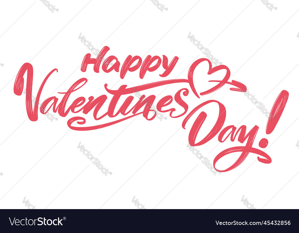 Happy valentine s day text on the background Vector Image