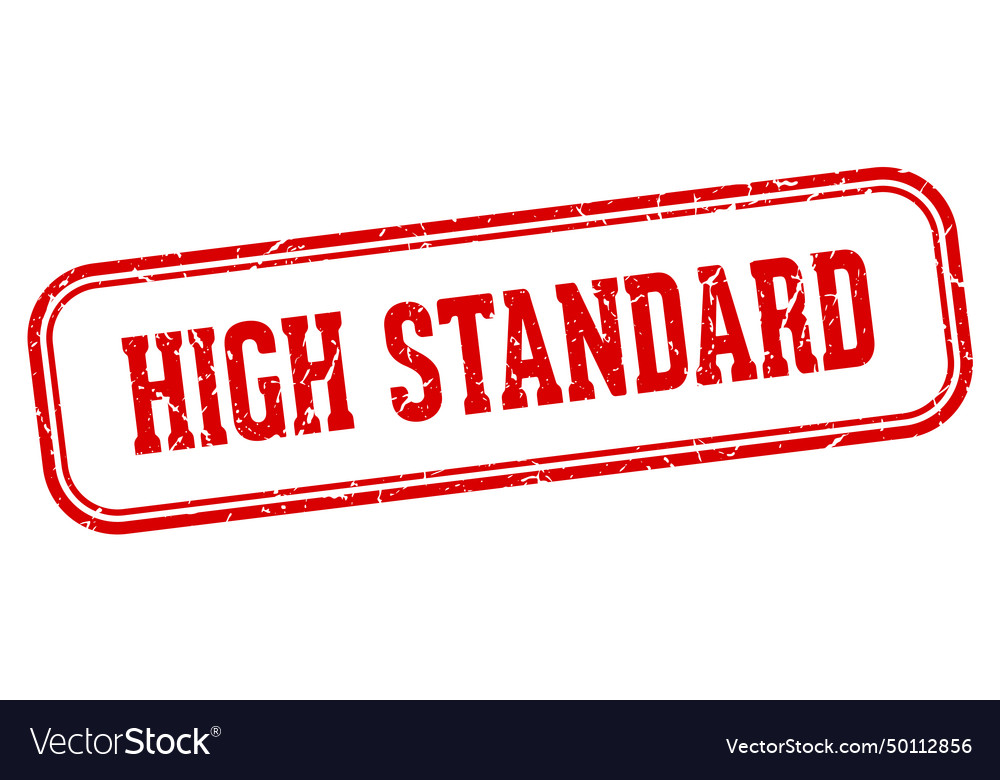 High standard stamp rectangular Royalty Free Vector Image