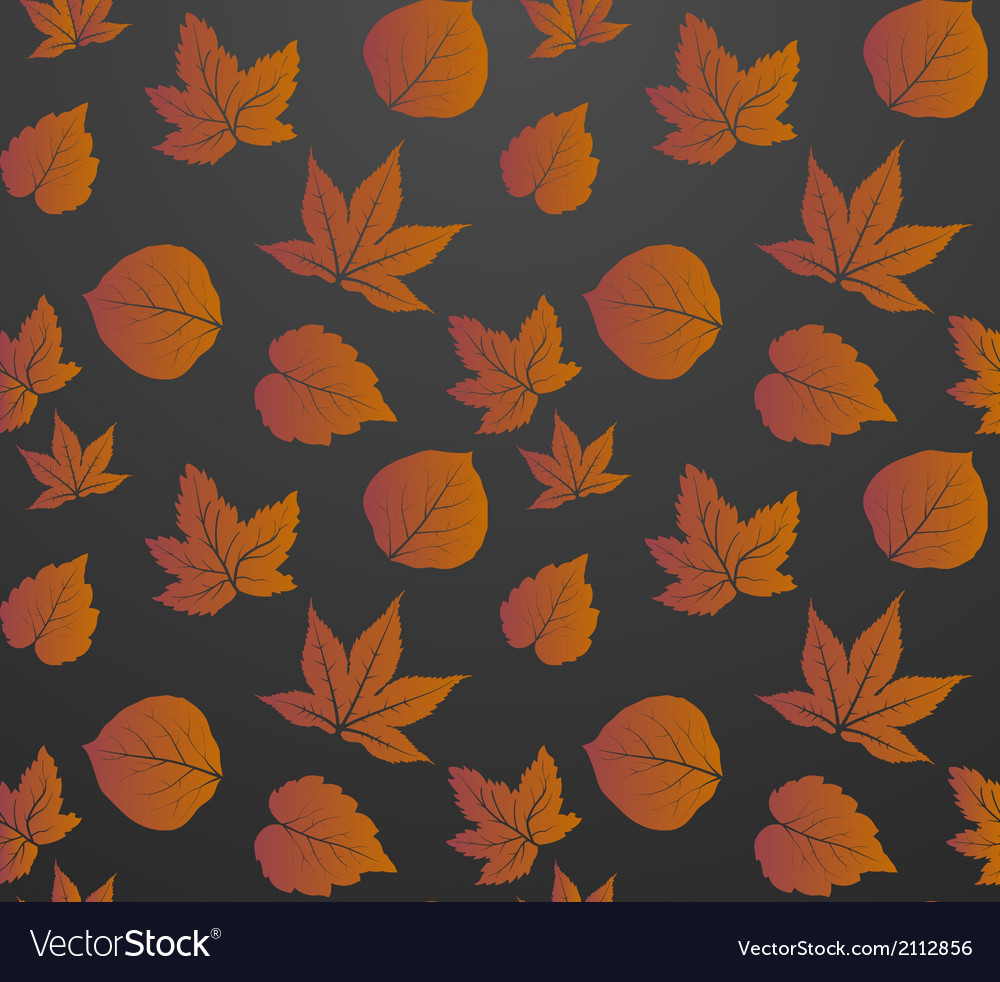 Leaves seamless pattern Royalty Free Vector Image