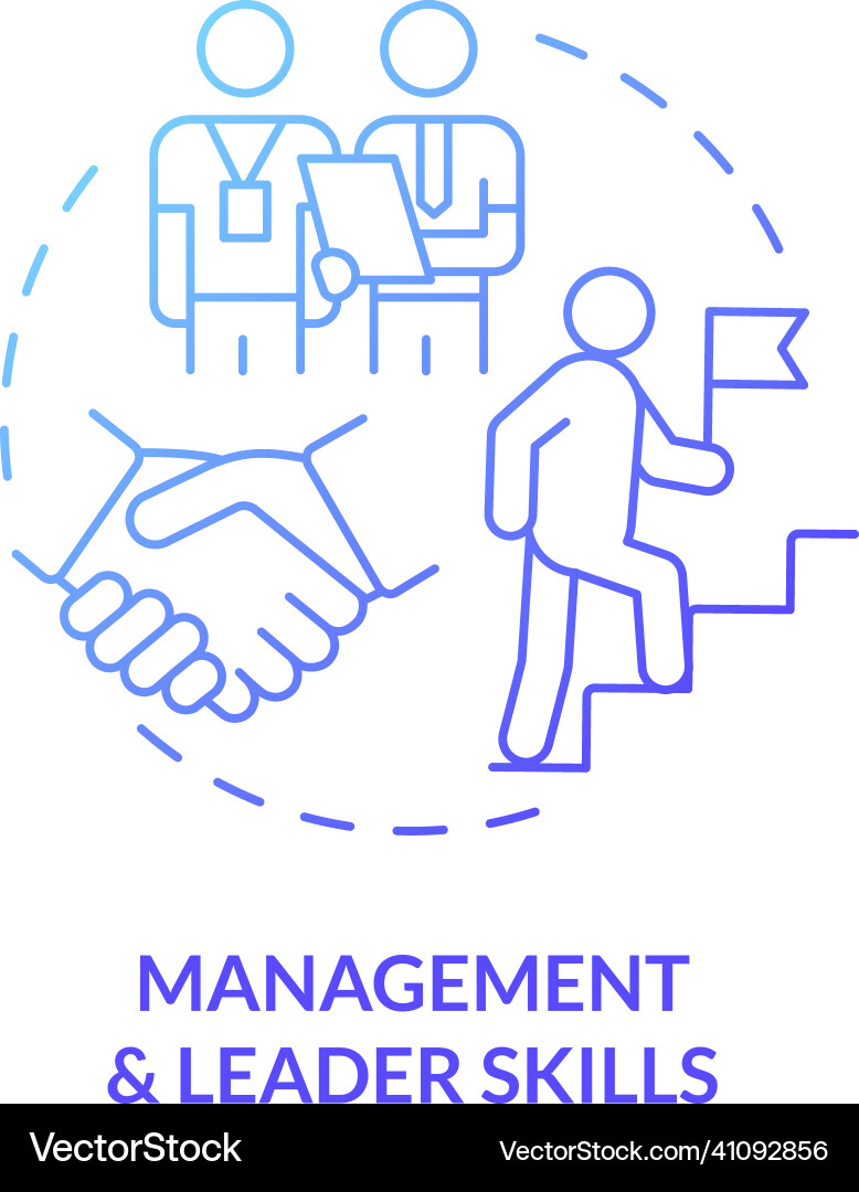 Management and leader skills blue gradient Vector Image