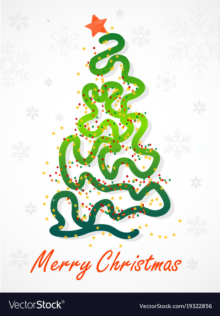 Merry christmas tree Royalty Free Vector Image