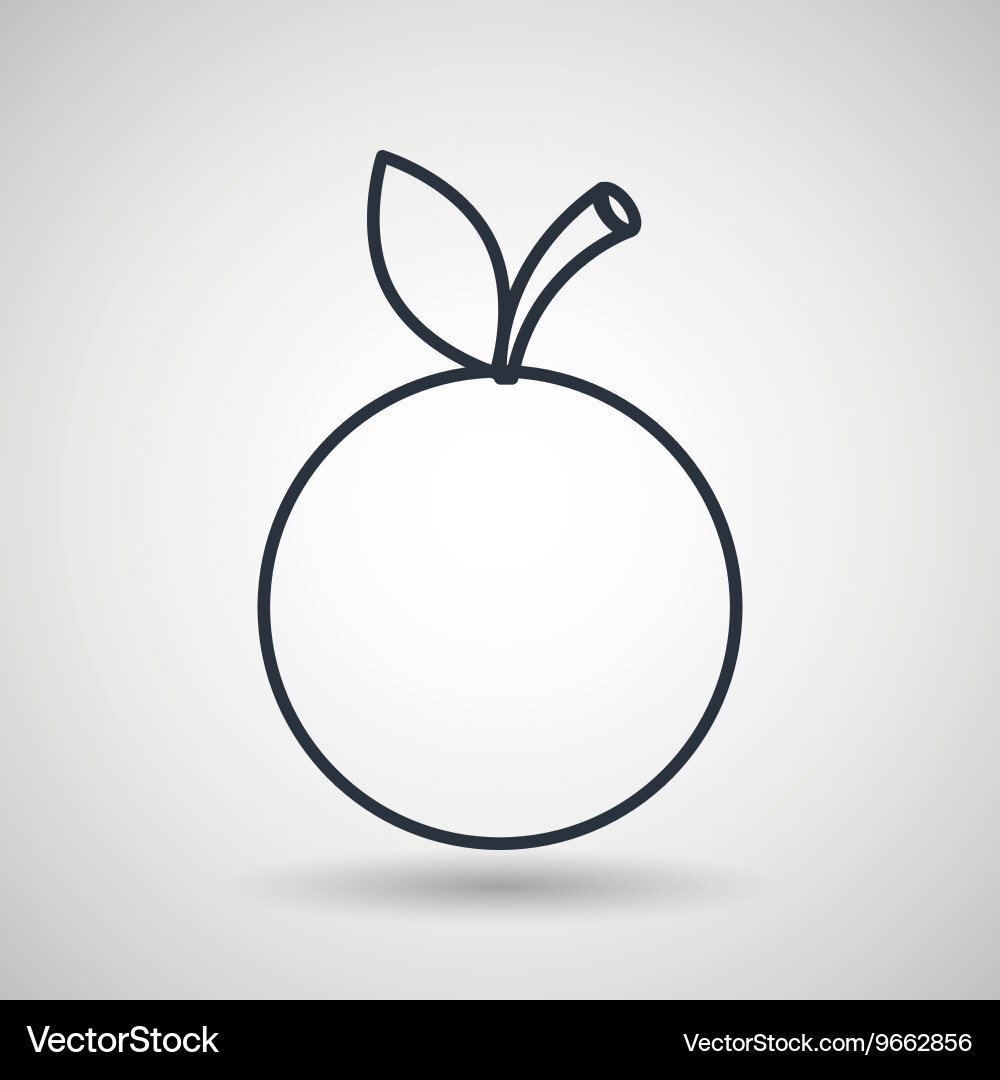 Orange drawing isolated icon design Royalty Free Vector