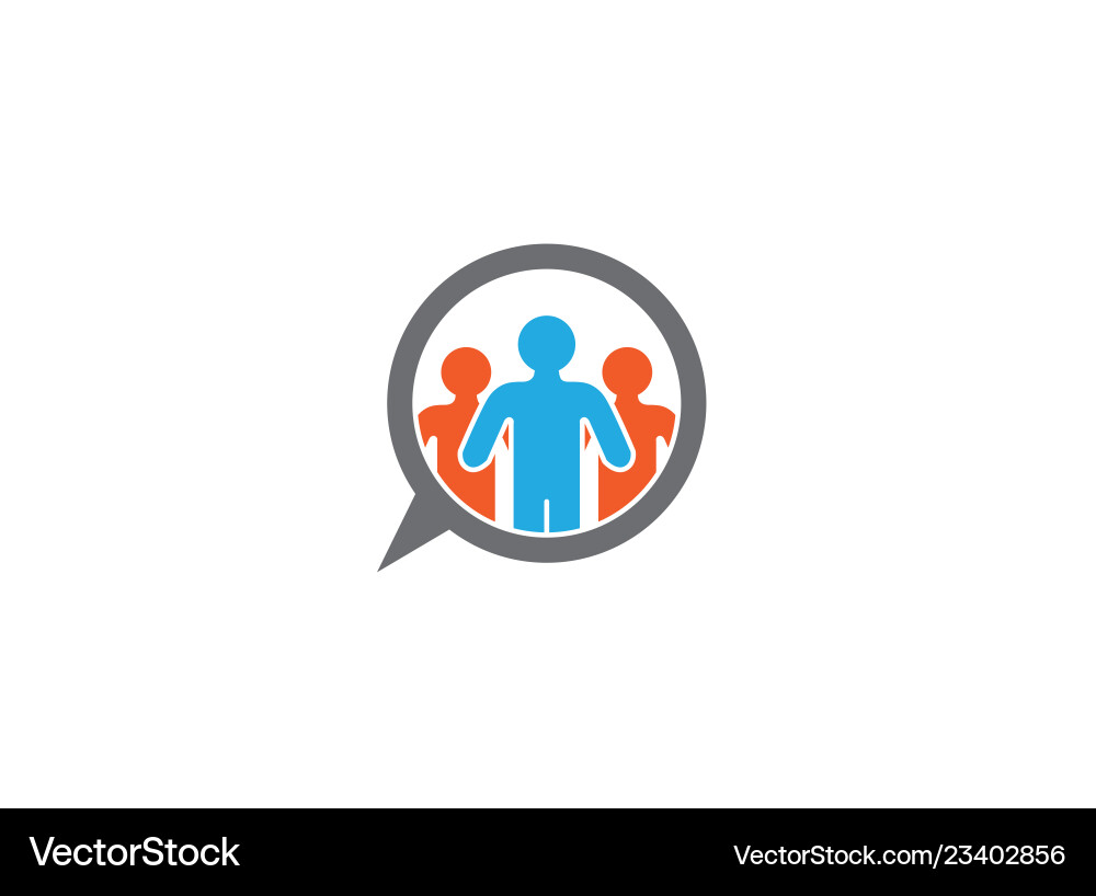People community chatting icon logo design Vector Image
