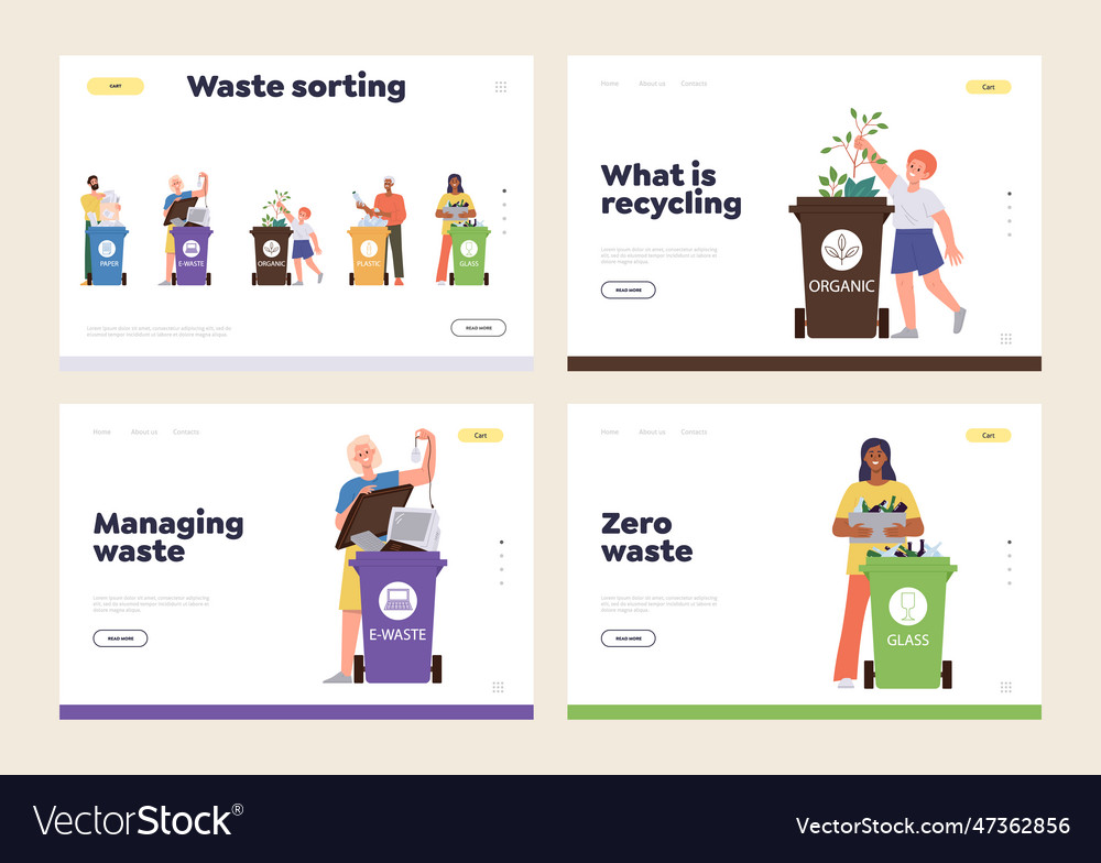 Waste management sorting and recycling concept Vector Image