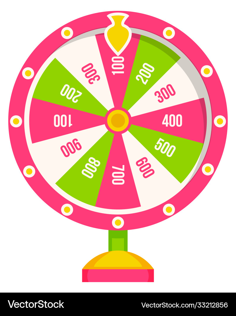 Wheel fortune with winning numbers and sector Vector Image