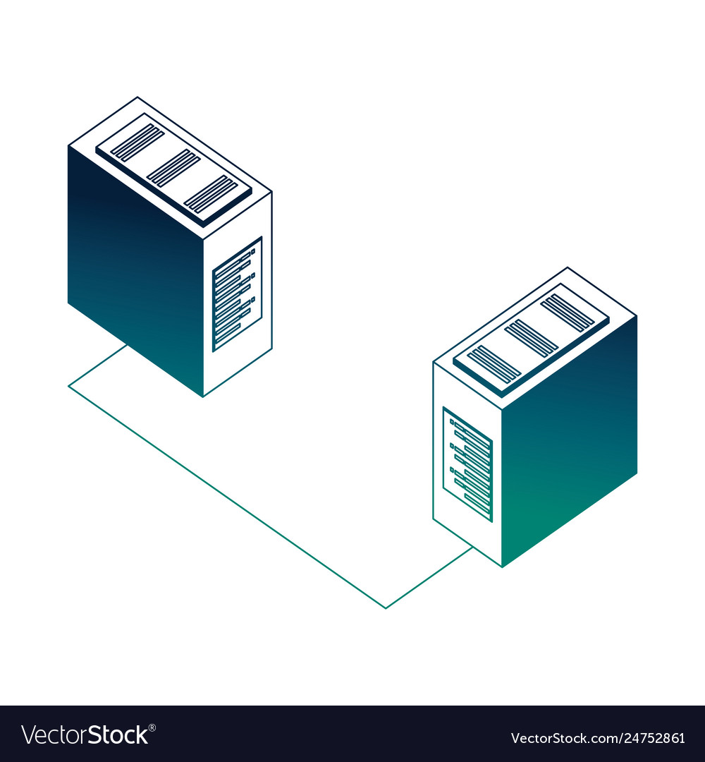 Database server center connection network data Vector Image