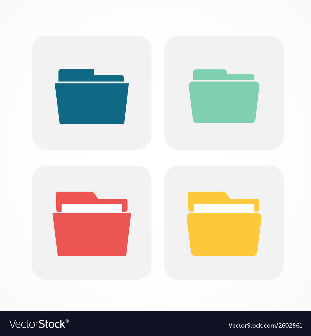 Folder icons Royalty Free Vector Image - VectorStock