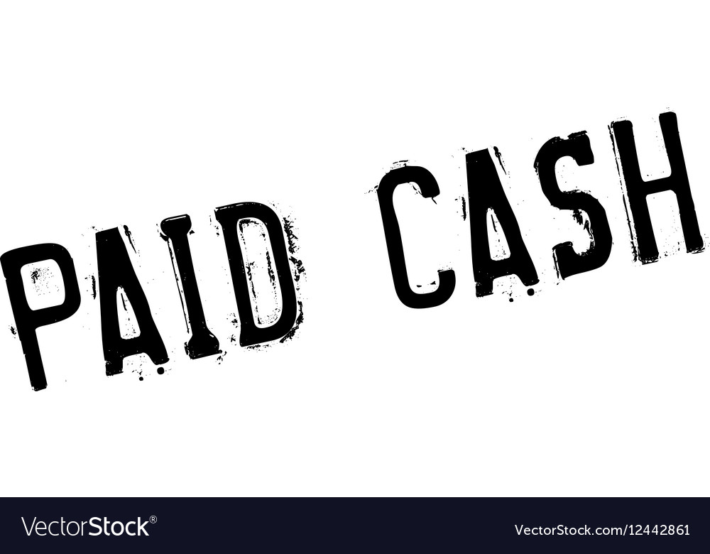 Paid cash rubber stamp Royalty Free Vector Image Paid cash rubber stamp Royalty Free Vector Image