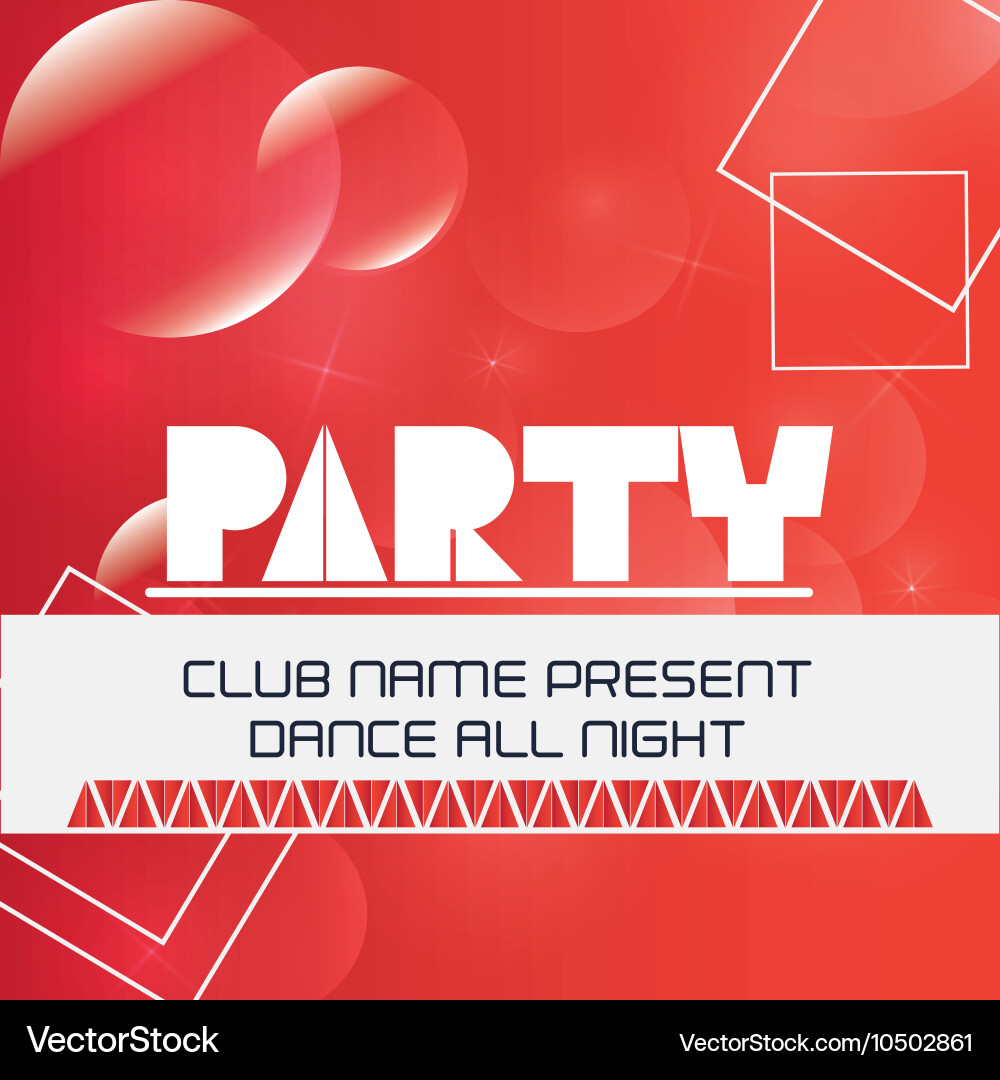 Party advertising card design Royalty Free Vector Image