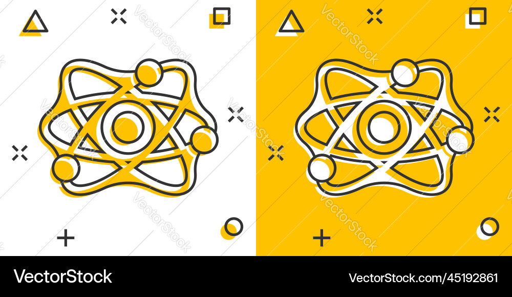 Science icon in comic style dna cell cartoon Vector Image