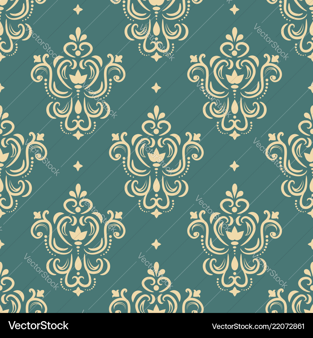 Seamless ornament in damascus style Royalty Free Vector