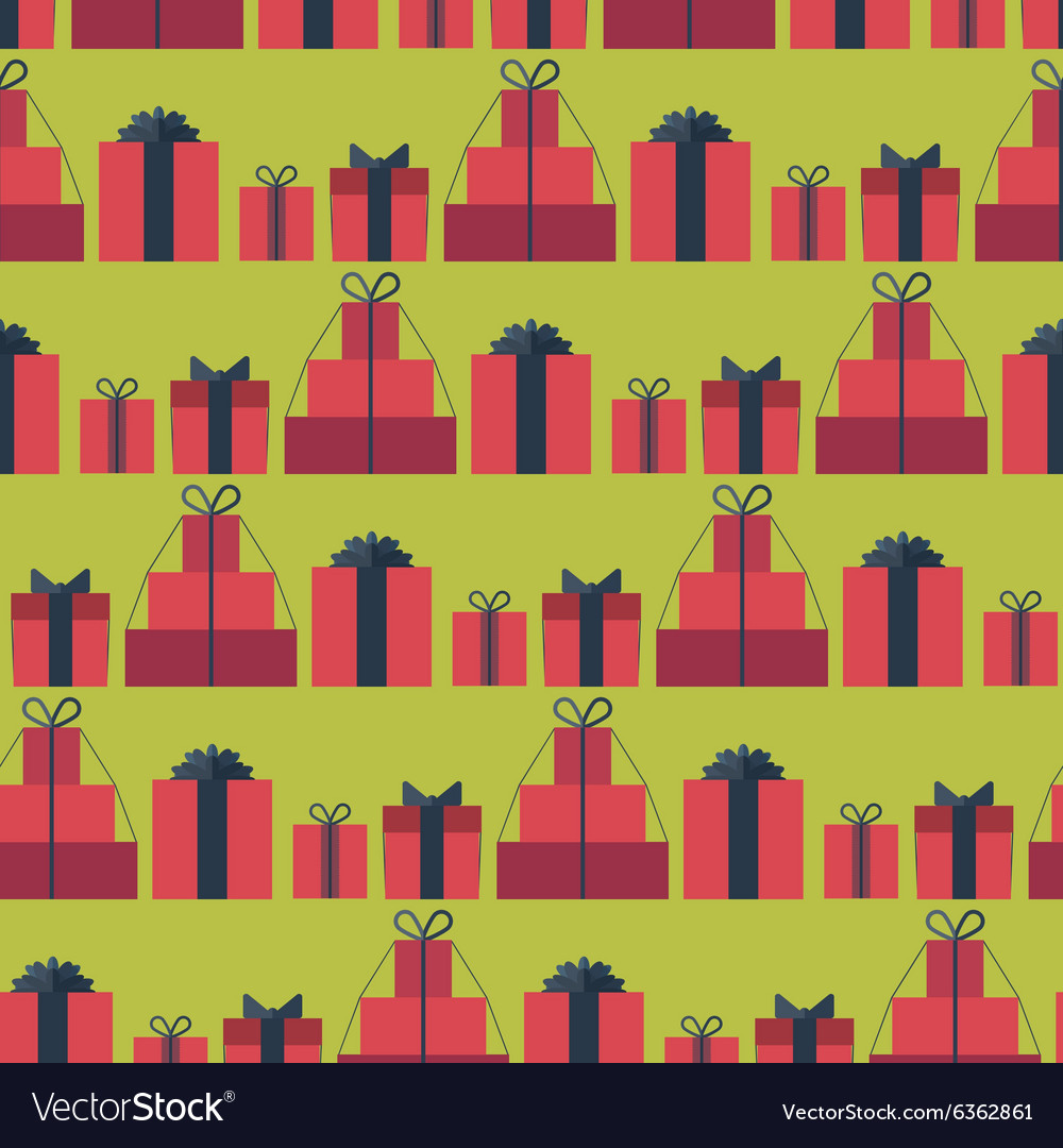 Seamless pattern with gift boxes Royalty Free Vector Image