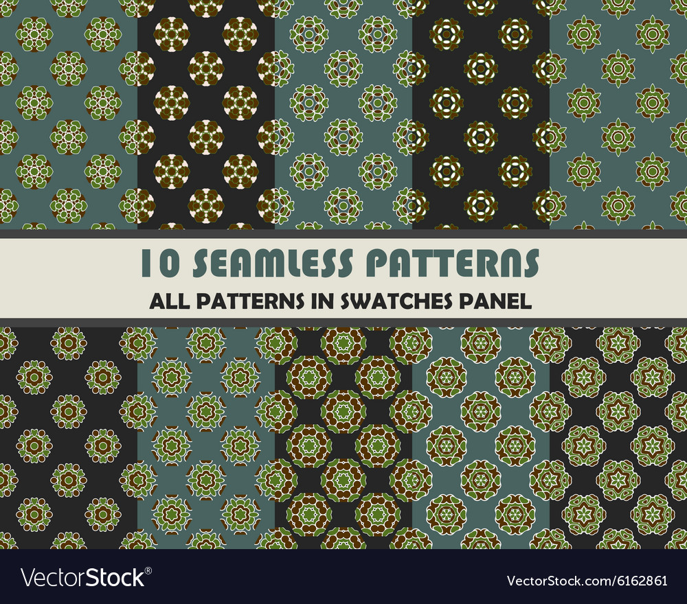 Seamless patterns set Royalty Free Vector Image