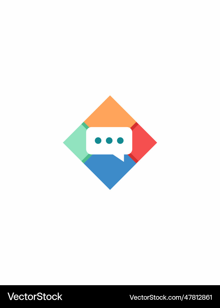 Set of colorful chat logo template creative chat Vector Image