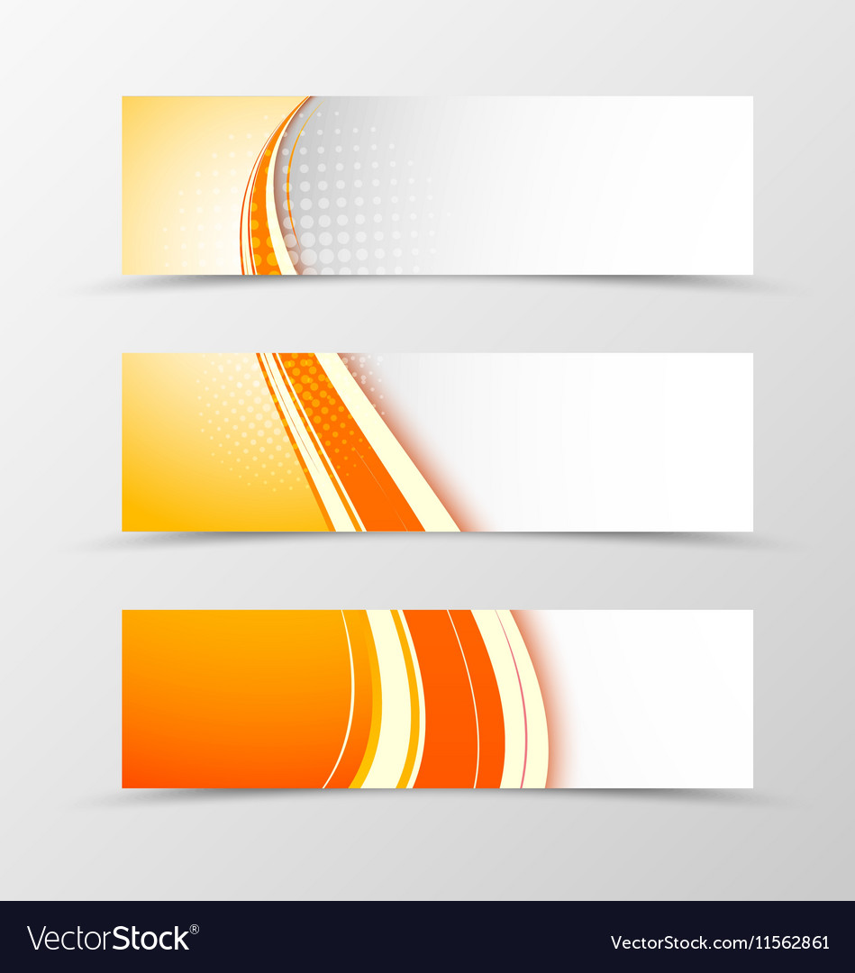 Set of header banner digital design Royalty Free Vector