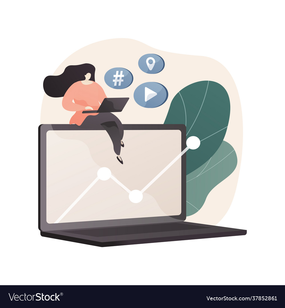 Social network monitoring abstract concept Vector Image Social network monitoring abstract concept Vector Image