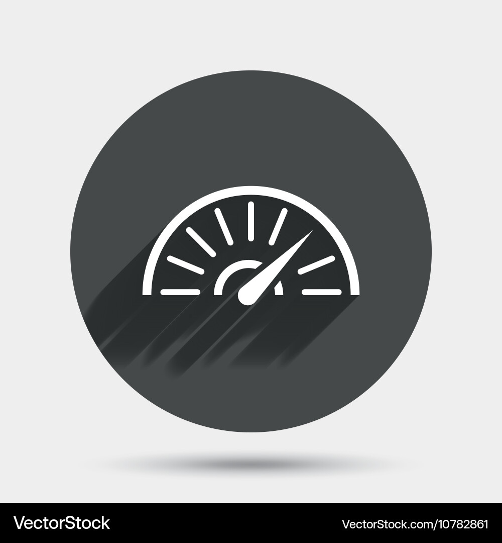 Tachometer sign icon revolution-counter symbol Vector Image