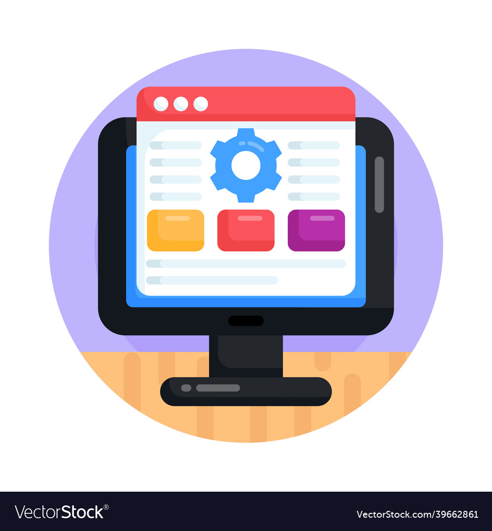 Web settings Royalty Free Vector Image - VectorStock