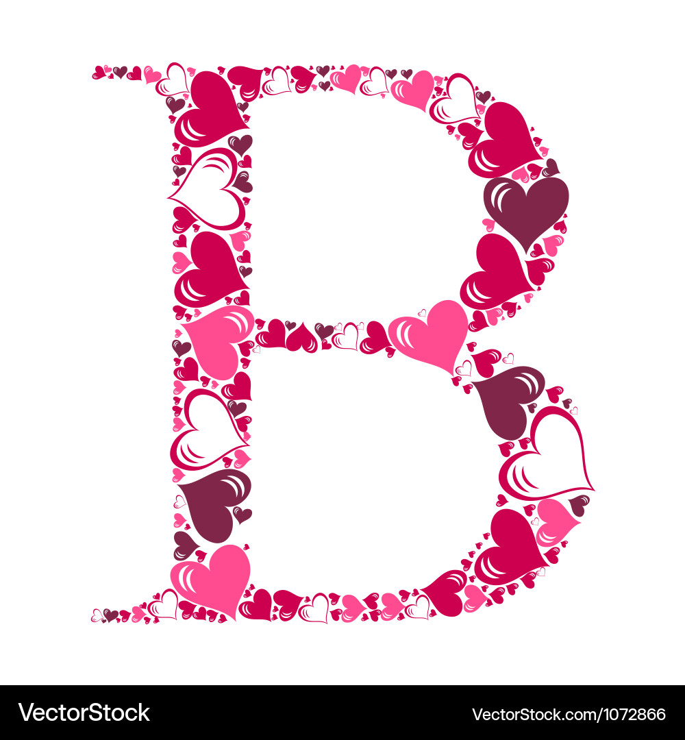 Alphabet of hearts Royalty Free Vector Image - VectorStock