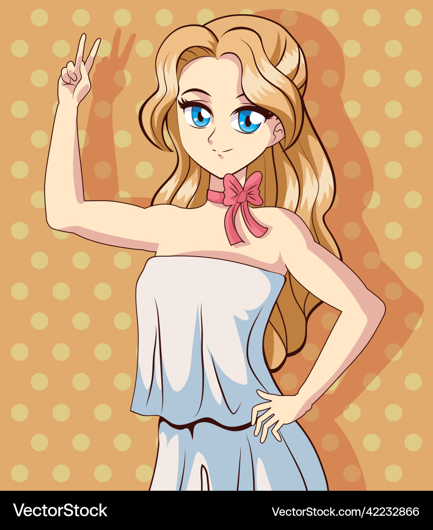 Anime girl character Royalty Free Vector Image