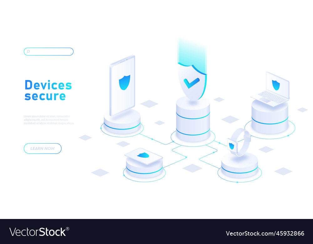 Devices secure concept Royalty Free Vector Image