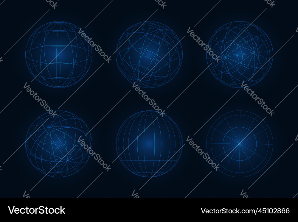 Geometric shape of sphere 3d design in technology Vector Image
