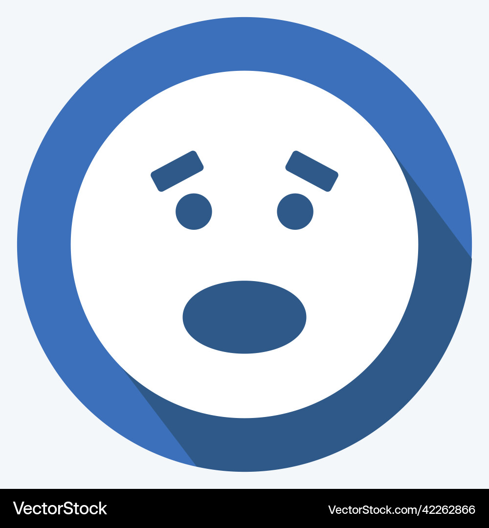 Icon emoticon scared suitable for emoticon symbol Vector Image