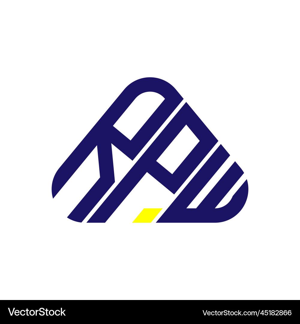 Rpw letter logo creative design with graphic Vector Image