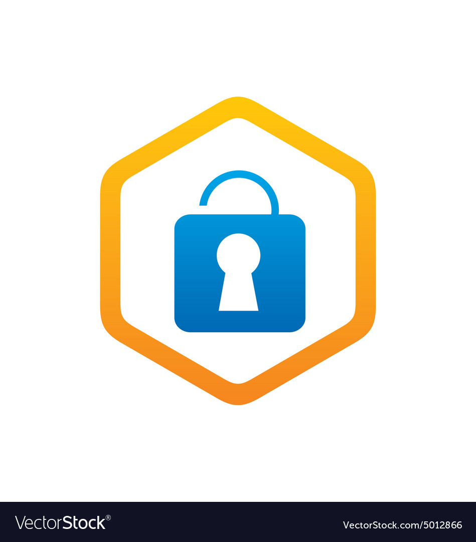 Security save polygon design logo Royalty Free Vector Image
