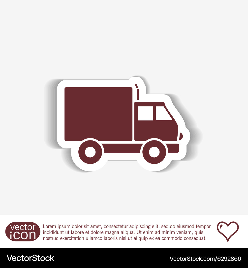 Truck logistic icon symbol laden Royalty Free Vector Image