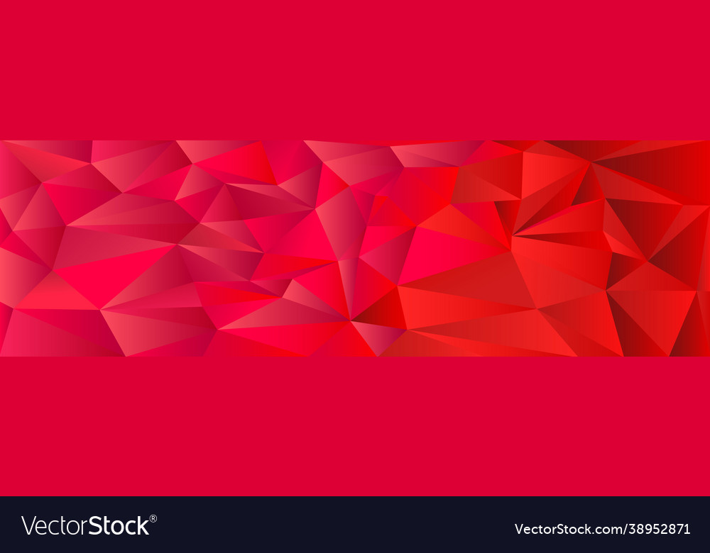 Abstract red gradient triangles different Vector Image
