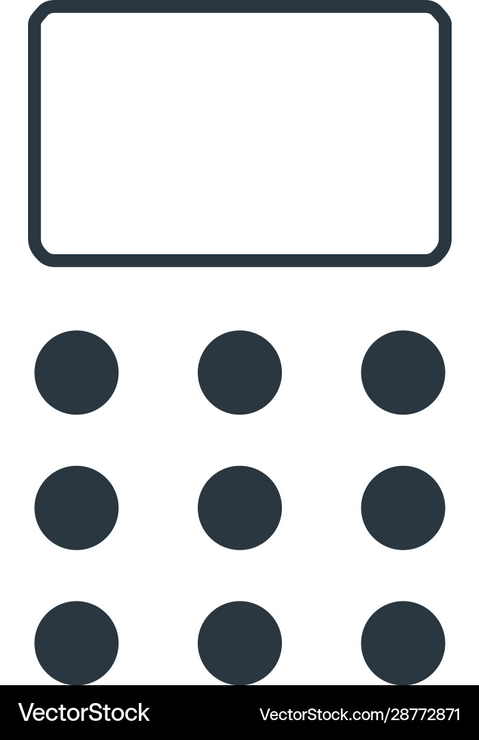 Buttons and screen icon stock isolated on white Vector Image