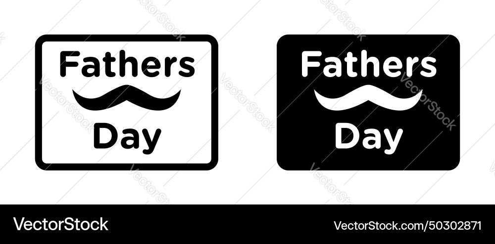 Fathers day icon set happy daddy symbol Royalty Free Vector