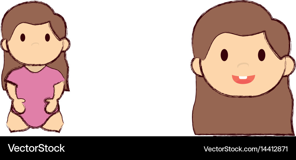 Girl cartoon icon Royalty Free Vector Image - VectorStock