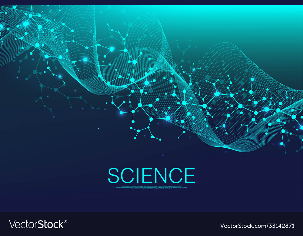 Molecular structure background science template Vector Image