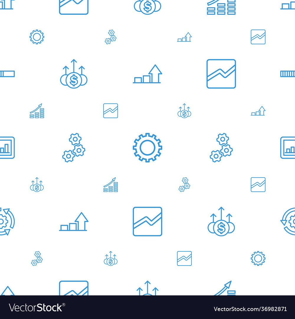 Progress icons pattern seamless white background Vector Image