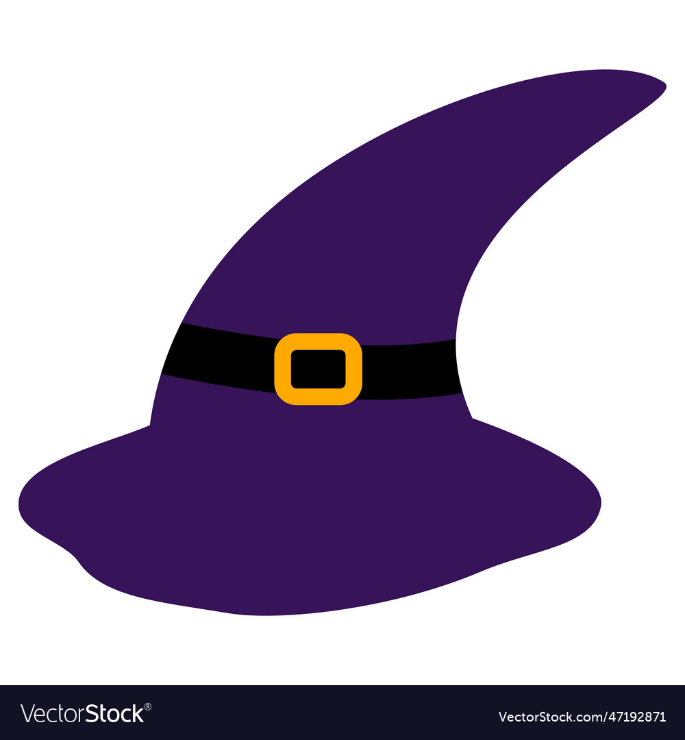 Witch hat scary halloween Royalty Free Vector Image