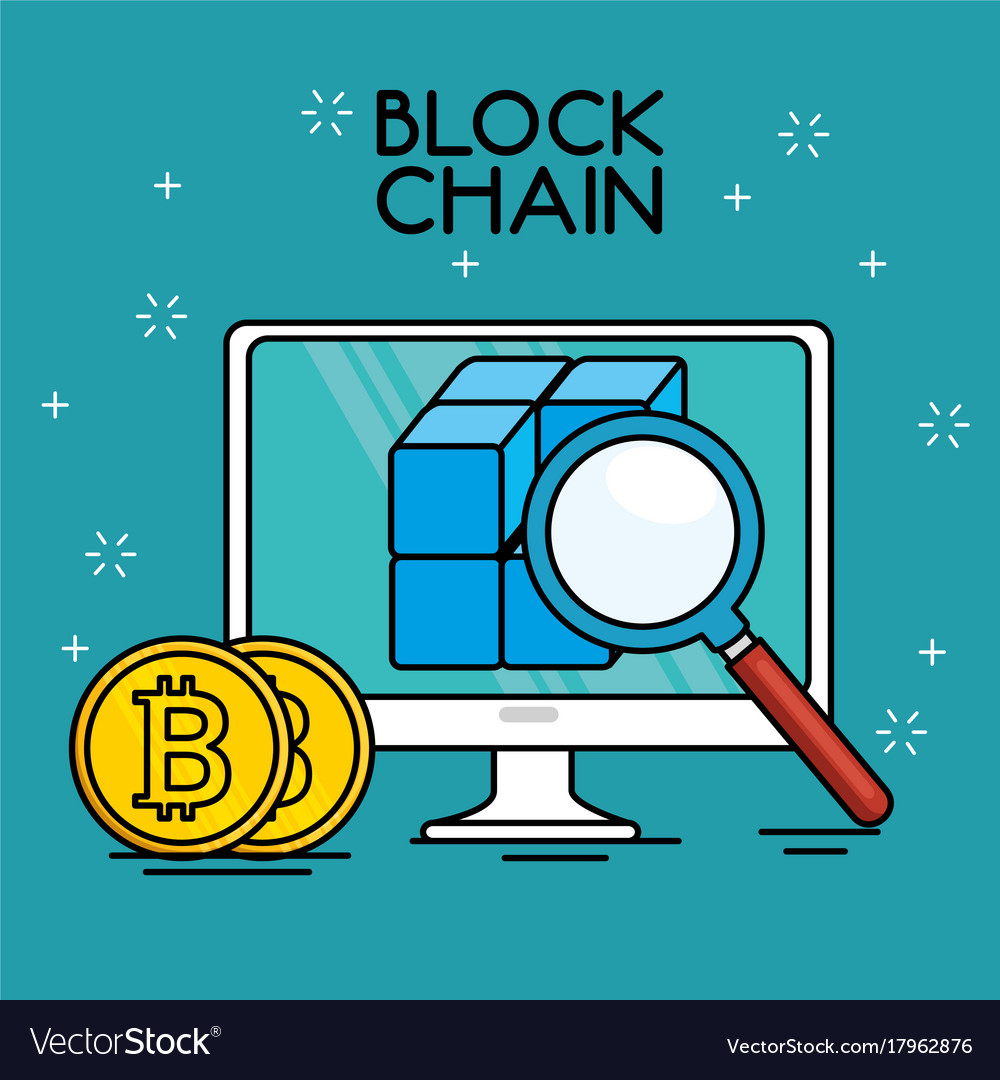 Block chain technology concept Royalty Free Vector Image