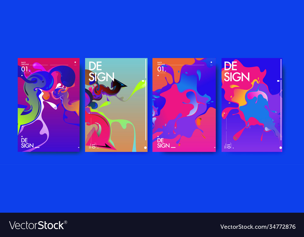 Colorful abstract fluid gradient pattern Vector Image