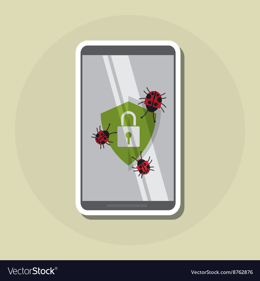 Cyber security antivirus design Royalty Free Vector Image