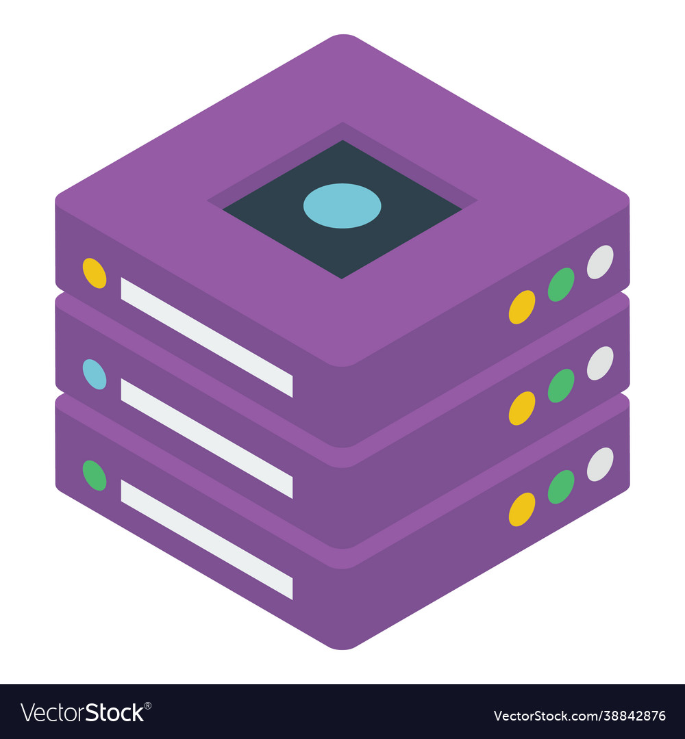 Data server rack Royalty Free Vector Image - VectorStock