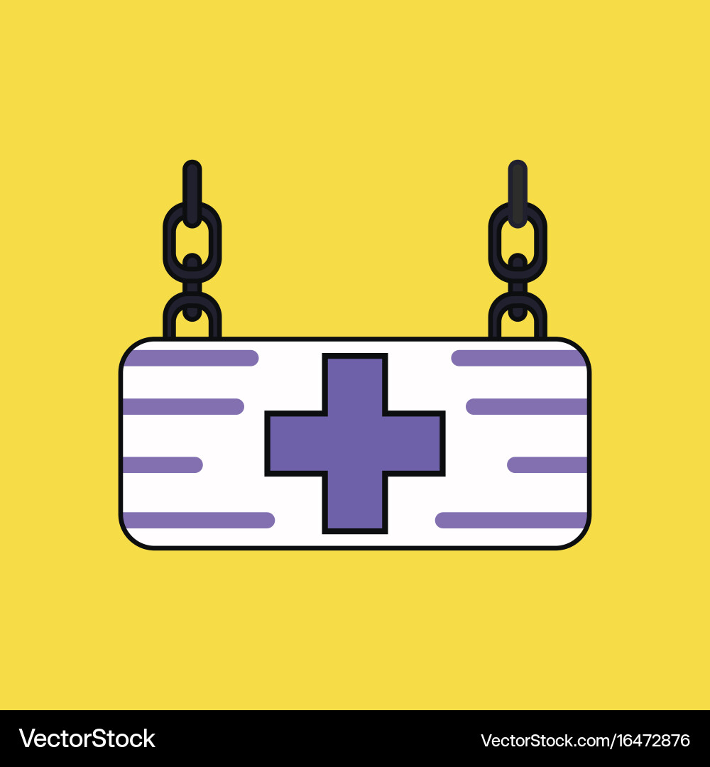 Flat icon design collection medical sign Vector Image